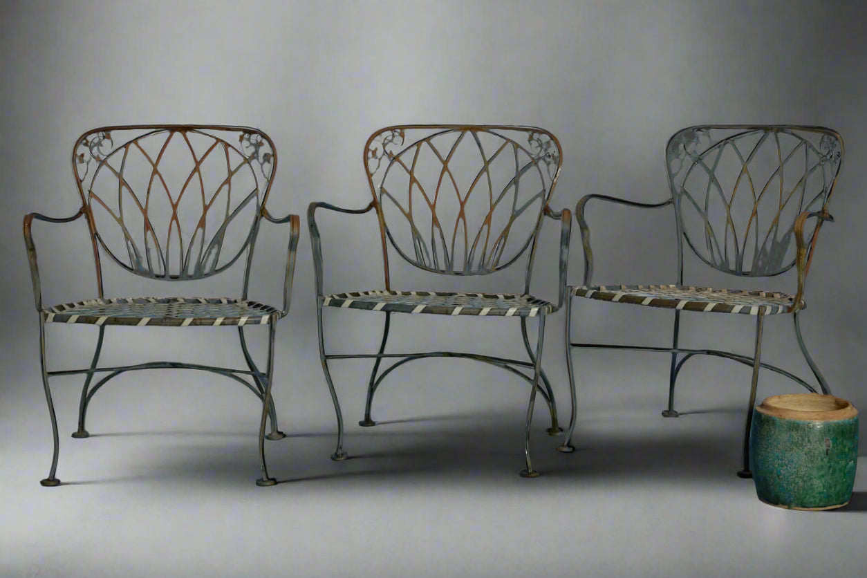 Set of 4 Wrought Iron Garden Chairs – Michael Trapp, Inc.